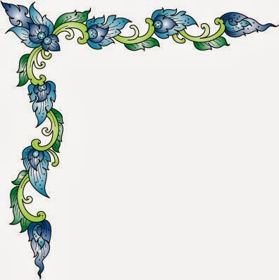 Ornament Sudut Bunga 002 | Not Designer