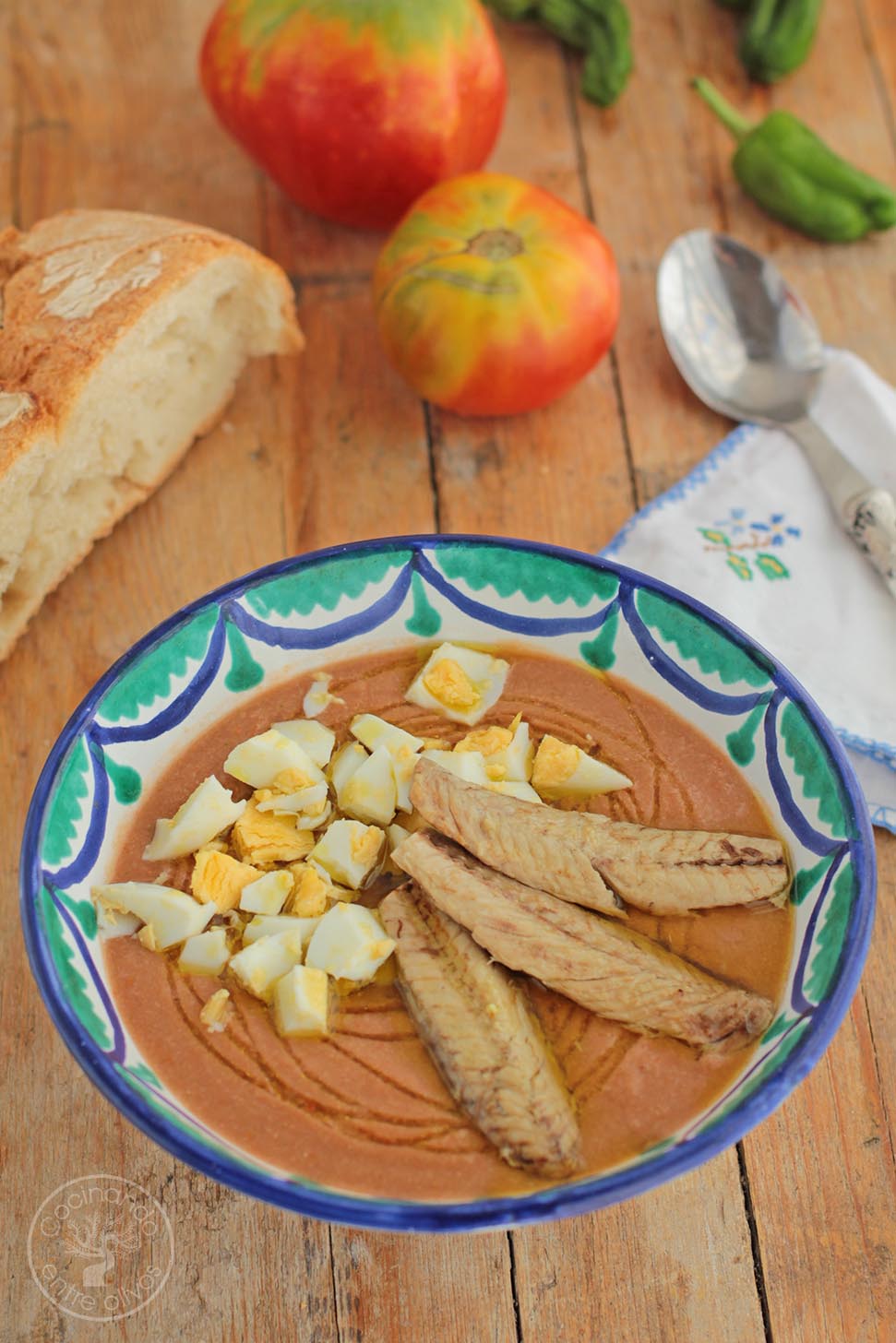 Porra antequerana. Receta explicada paso a paso. - Cocinando Entre Olivos