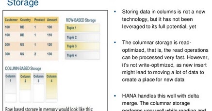 SAP BASIS Crew: Row store vs Column store in HANA