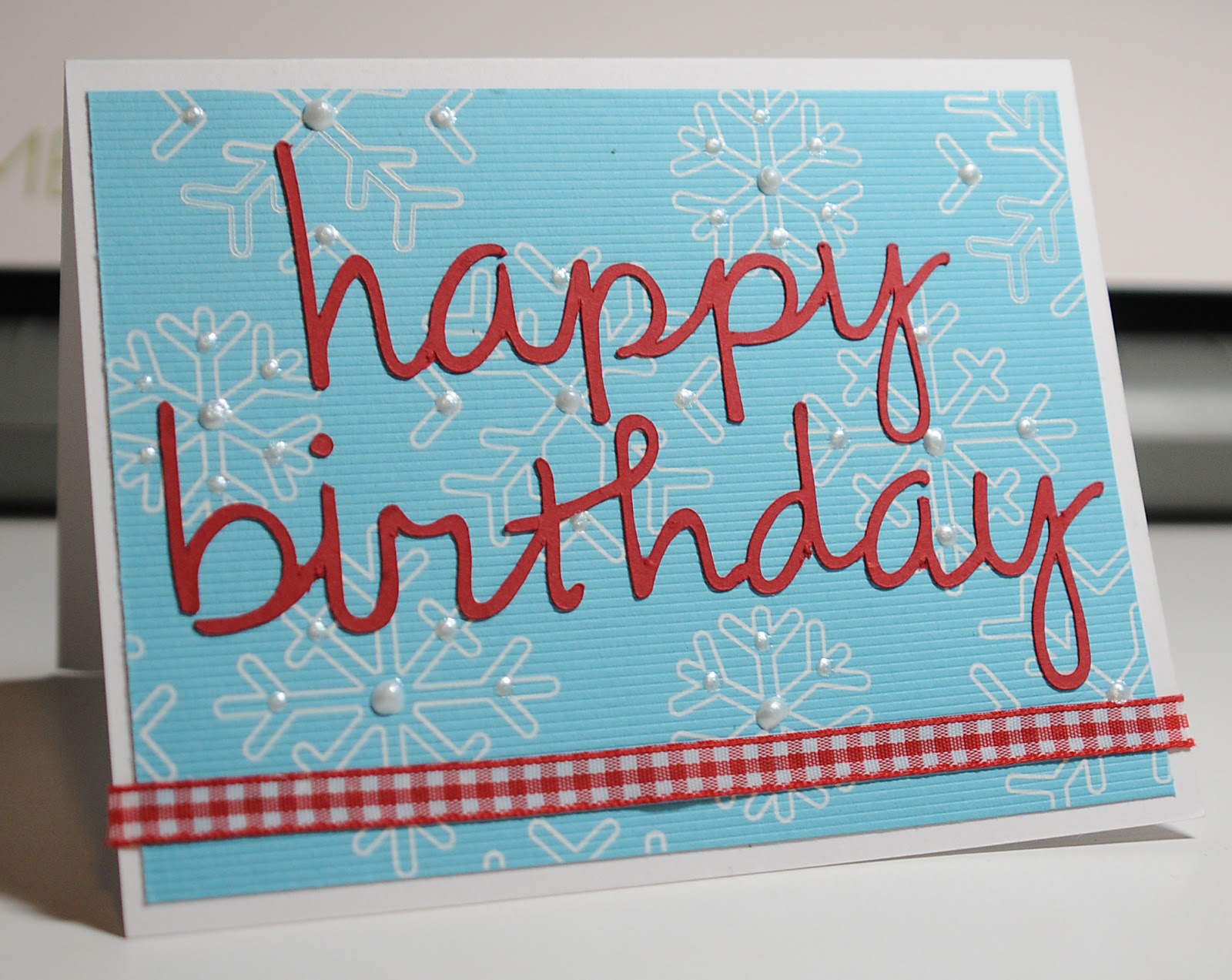 Amy Corbin: Snowflake birthday card with Chomas Creations adjustable ...