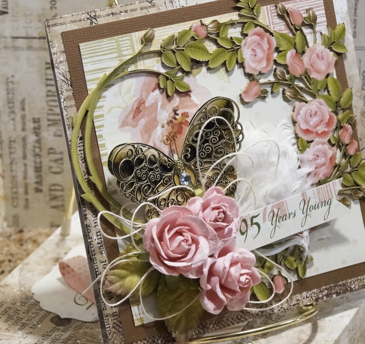 Terry's Scrapbooks: 95th Birthday Card Reneabouquets Printed Beautiful ...