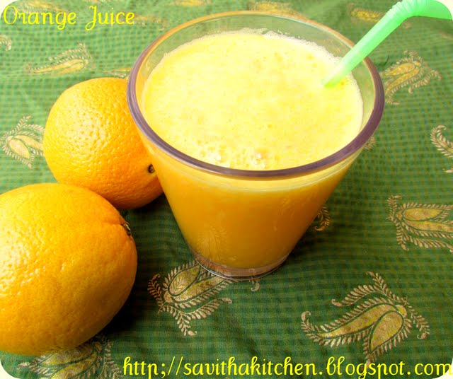 Savitha's Kitchen: Orange juice