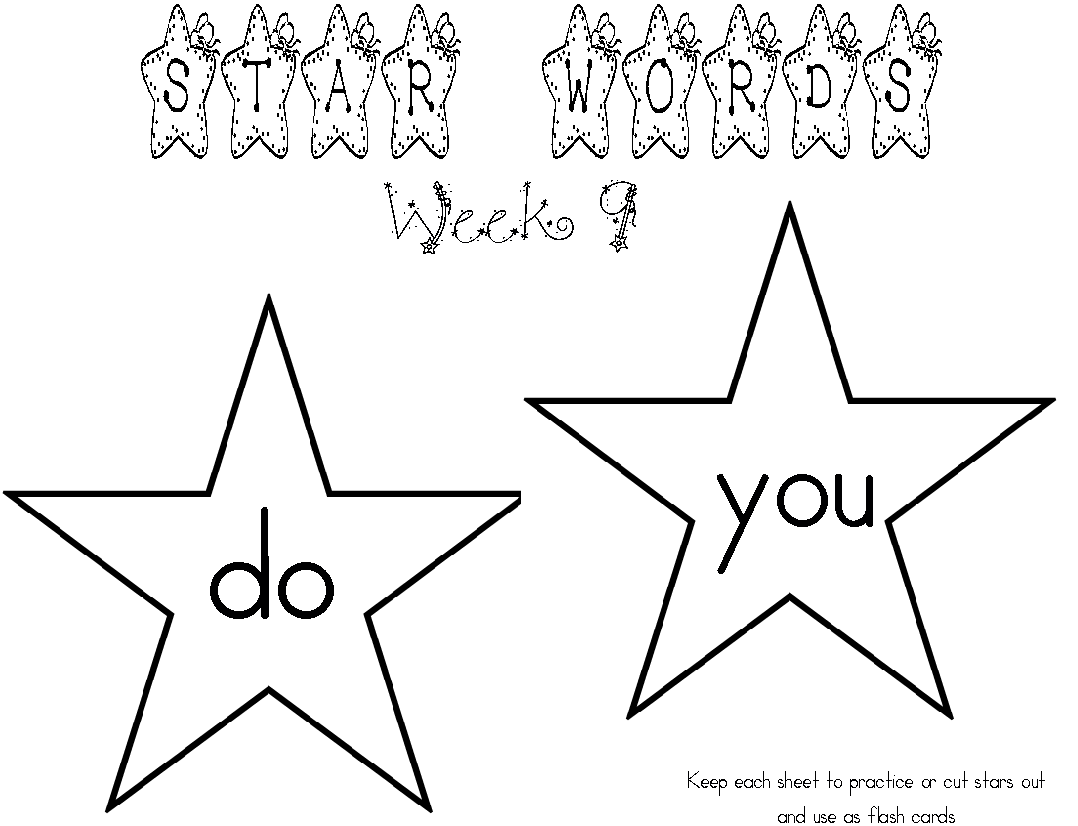 Mrs. Setterholm's Kinder Korner: Star Words