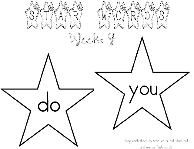 Mrs. Setterholm's Kinder Korner: Star Words