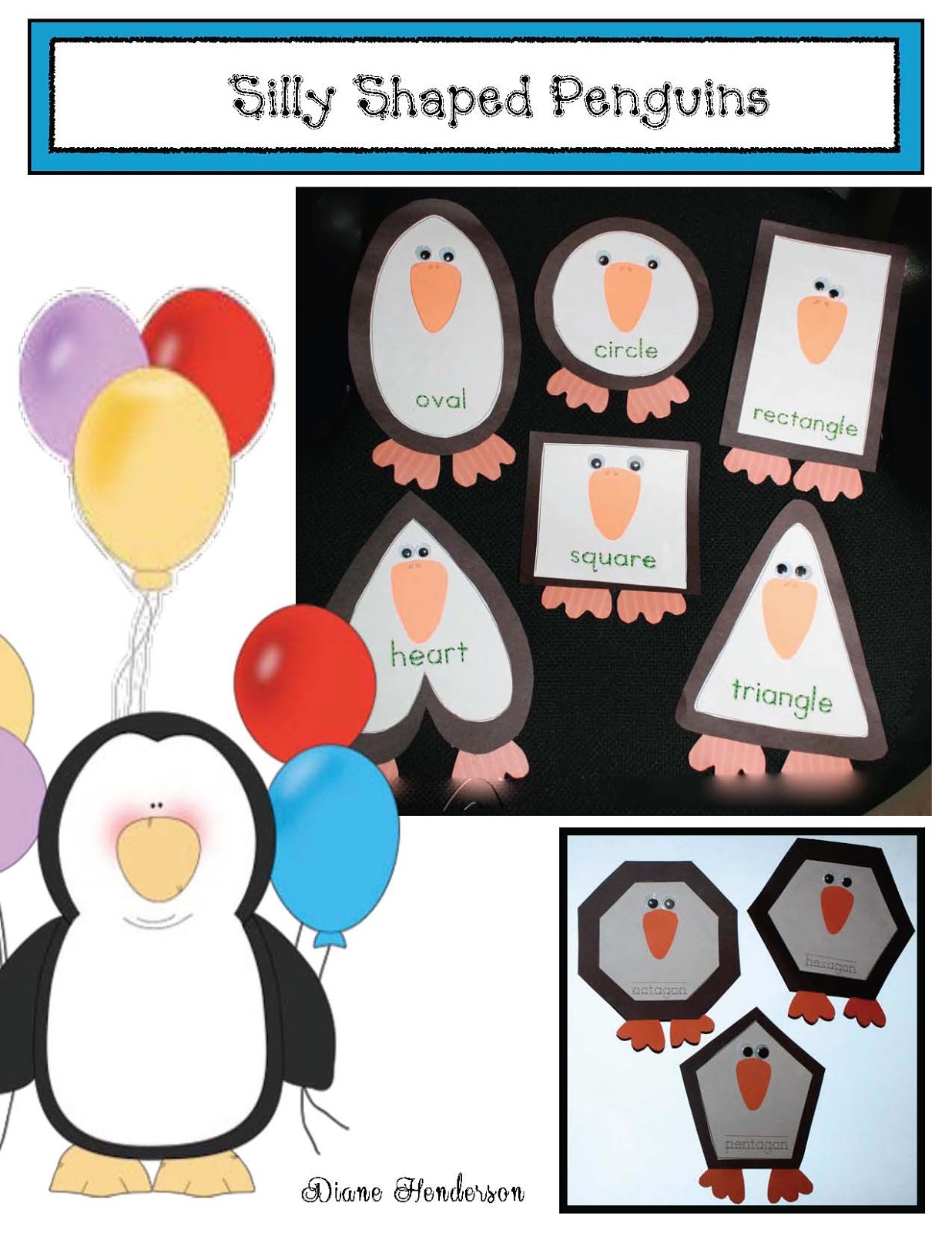 Silly Shaped Penguins 2D Shape Craft | Classroom Freebies | Bloglovin’