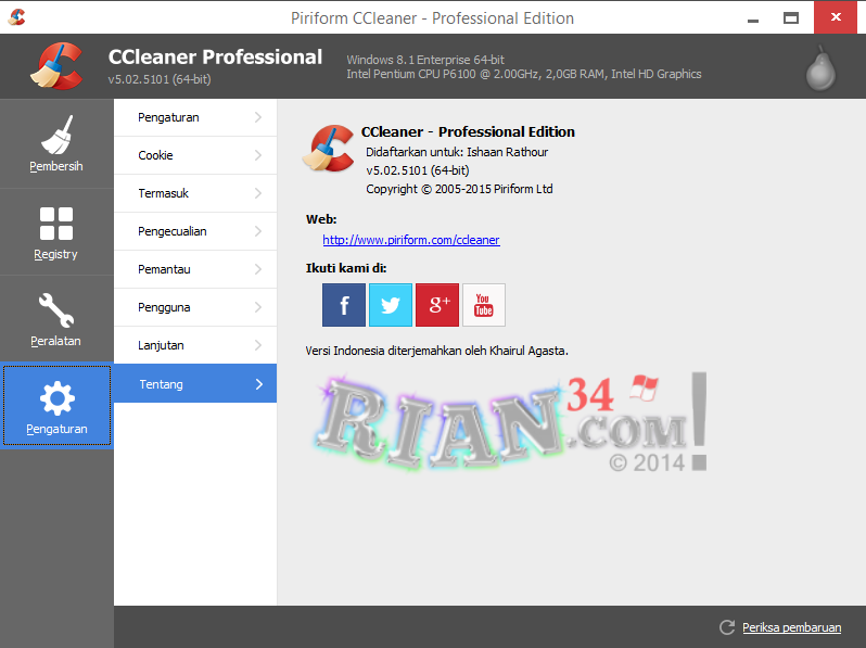CCleaner Professional Plus v5.02.5101 Full Version Crack ~ OGSOFTWARE