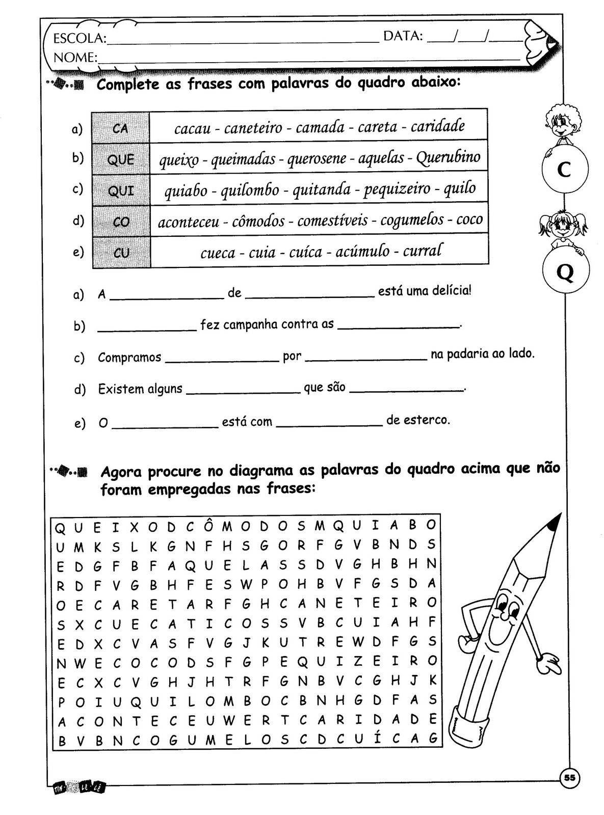 Atividades de Língua Portuguesa para o 5º ano! - ESPAÇO EDUCAR