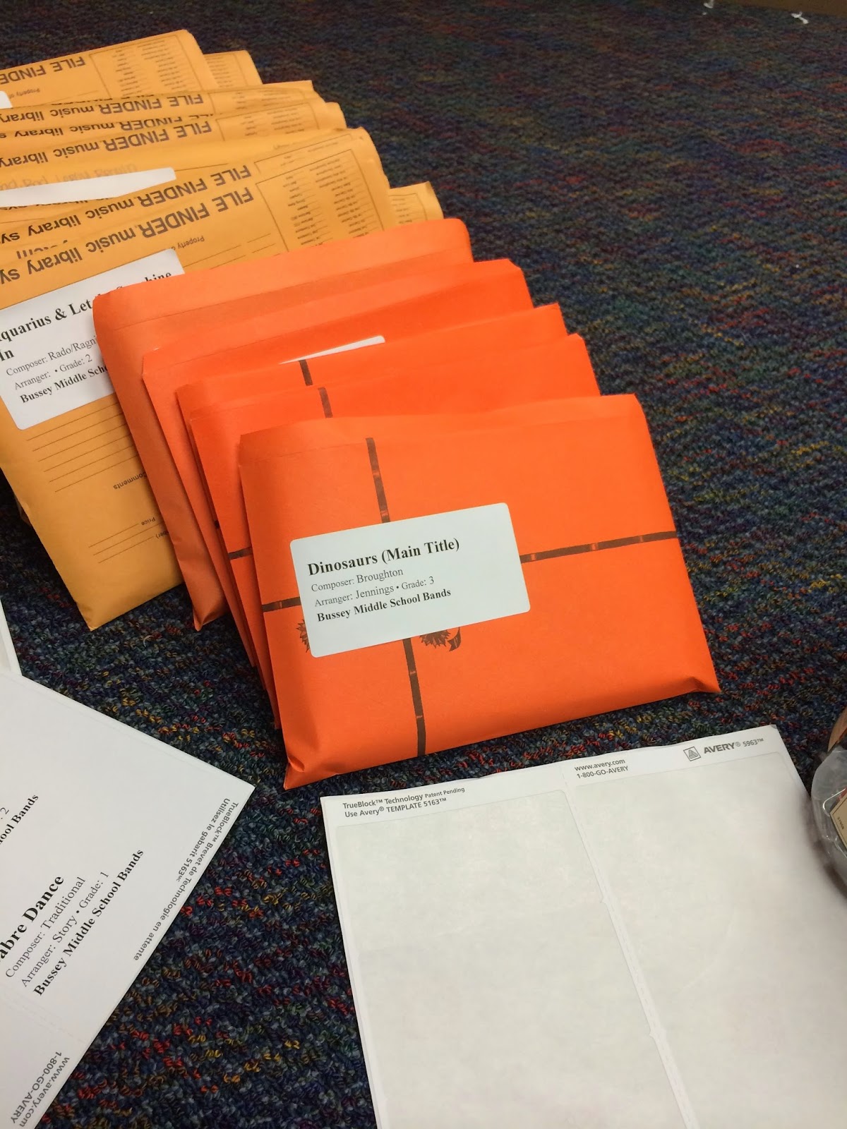 Organization of the Bussey MS Band Library is D-O-N-E Done!