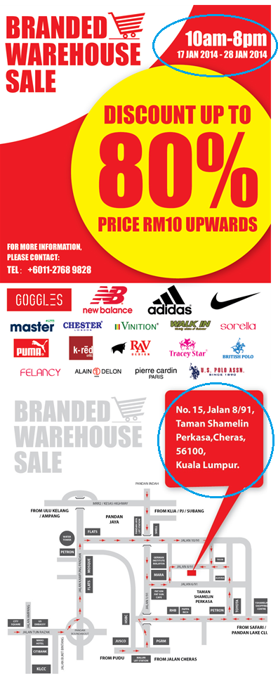 Investments Blog: Branded WAREHOUSE SALE - 17-28 Jan 2014