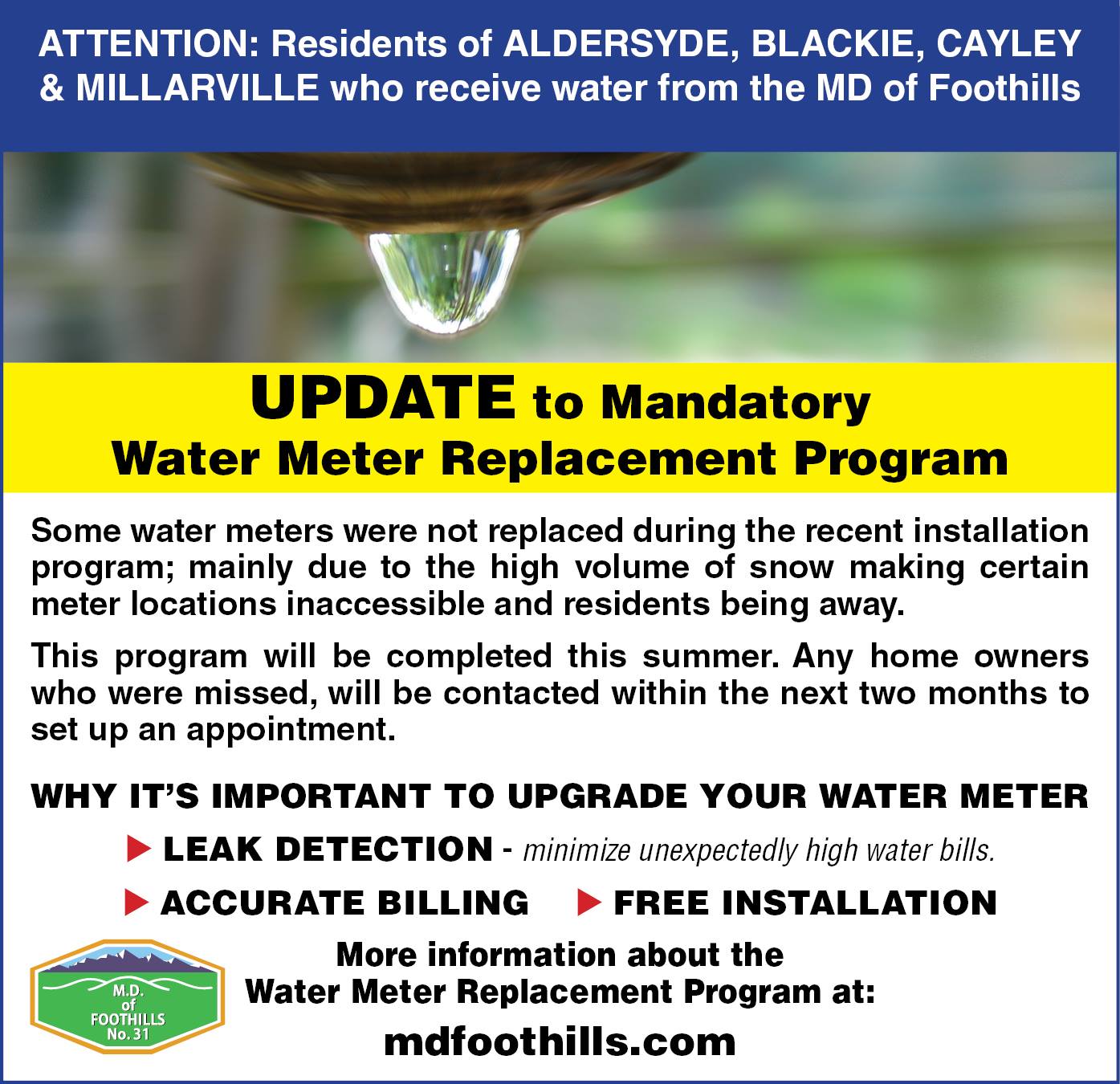 Jason Parker Councillor - Division 3 - MD of Foothills: Water Meter ...