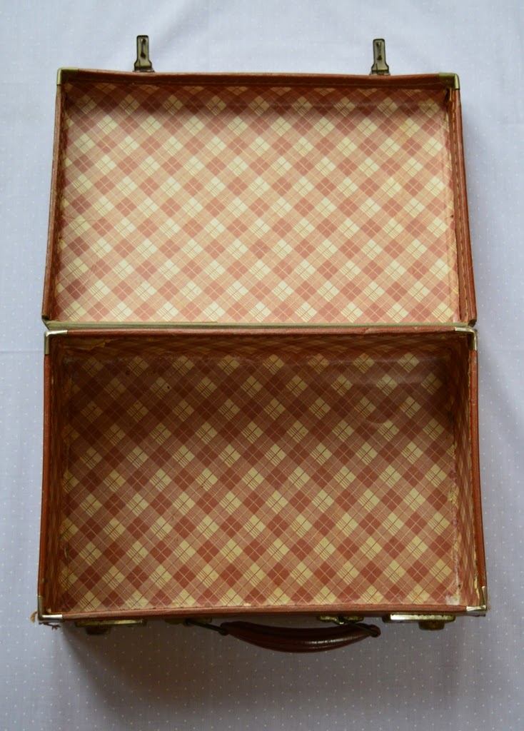 Louise Dawson Design: Small Project Challenge- Lining Vintage Suitcases!