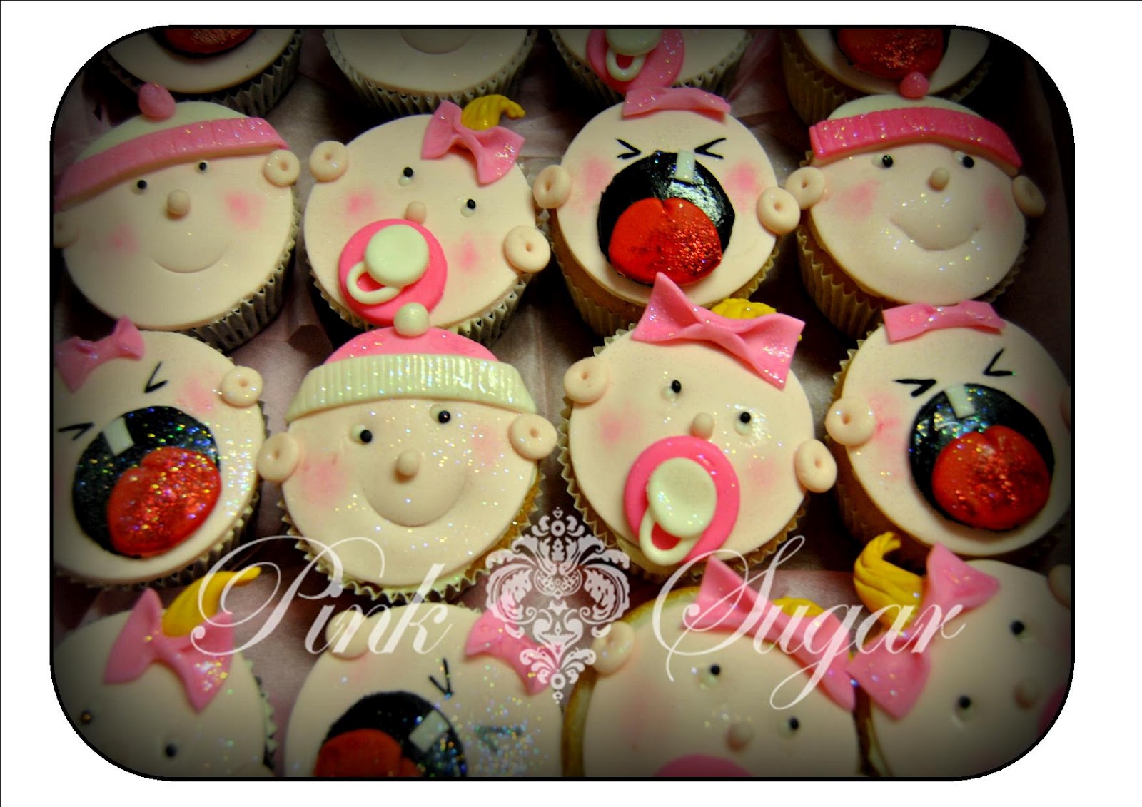 Pink Sugar: Baby Face Cupcakes for a Little Girl...