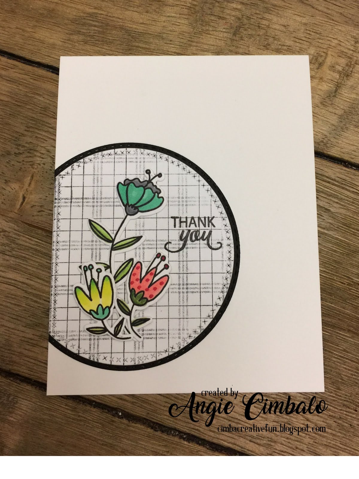 Cimbacreativefun: Floral Grid Thank You