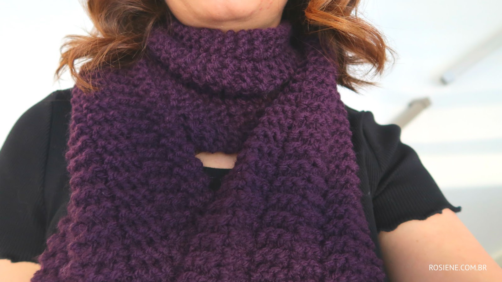 Rosiene: Cachecol Fácil para Iniciantes em Tricô
