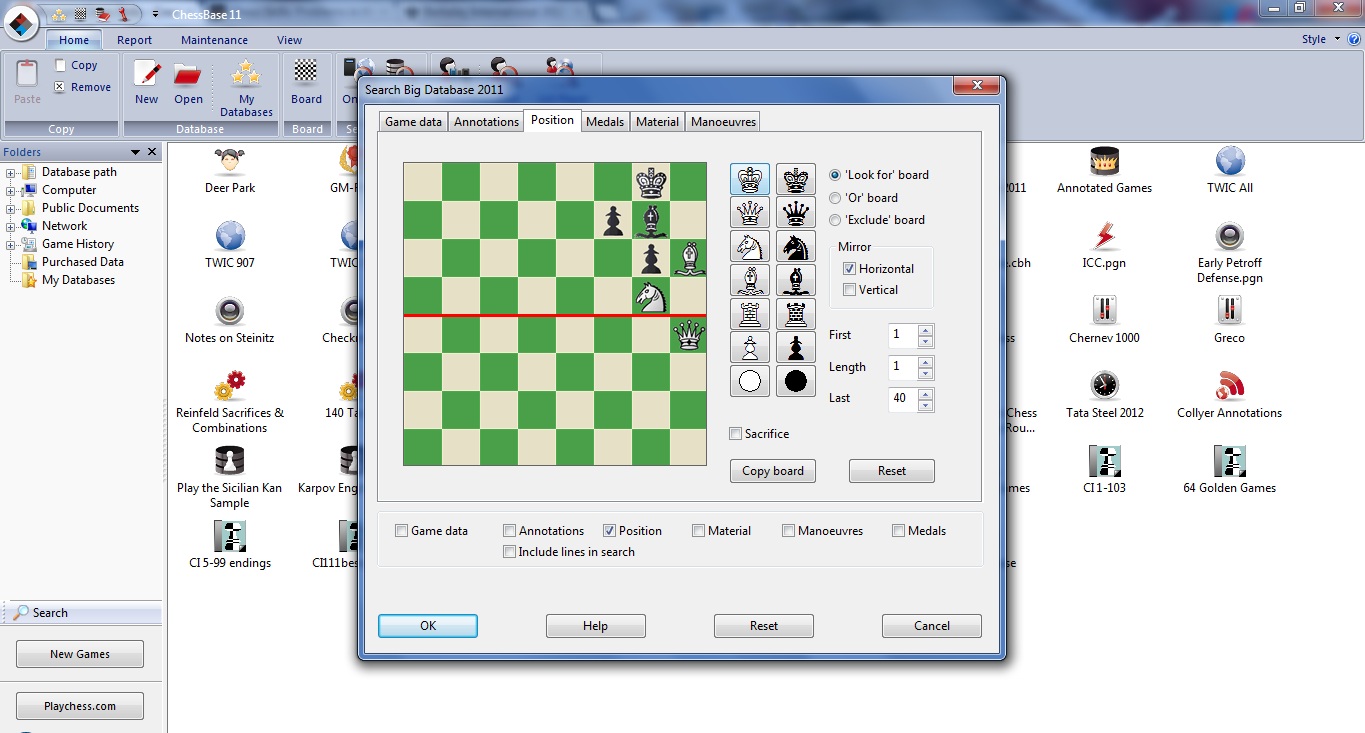 Chess Skills: ChessBase 11 and Pattern Training