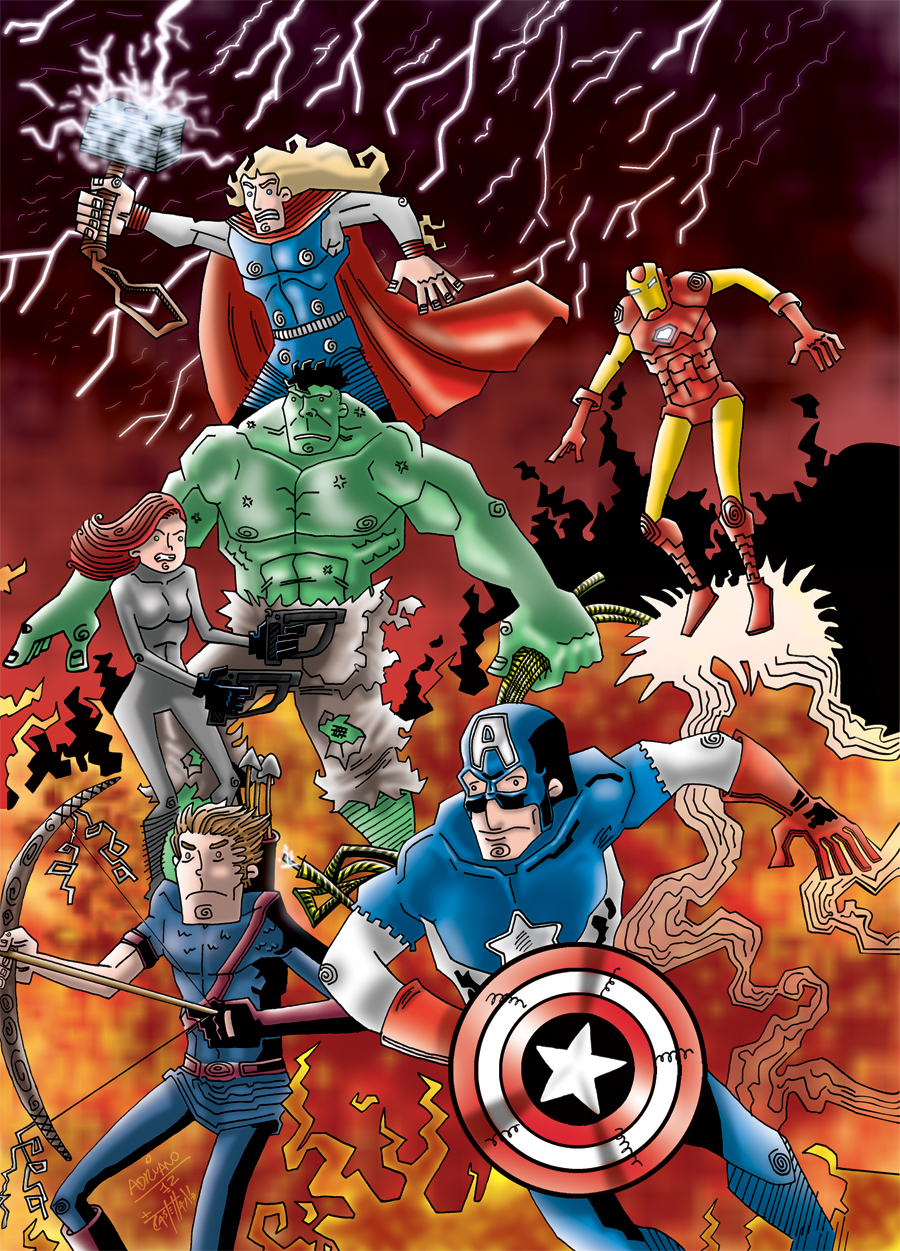 Castelhano Art: Vingadores por Adriano Lima & John Castelhano