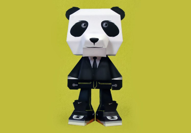 Paper Toy Bloxy King Panda - Papercraft4u | Free Papercrafts, Paper ...