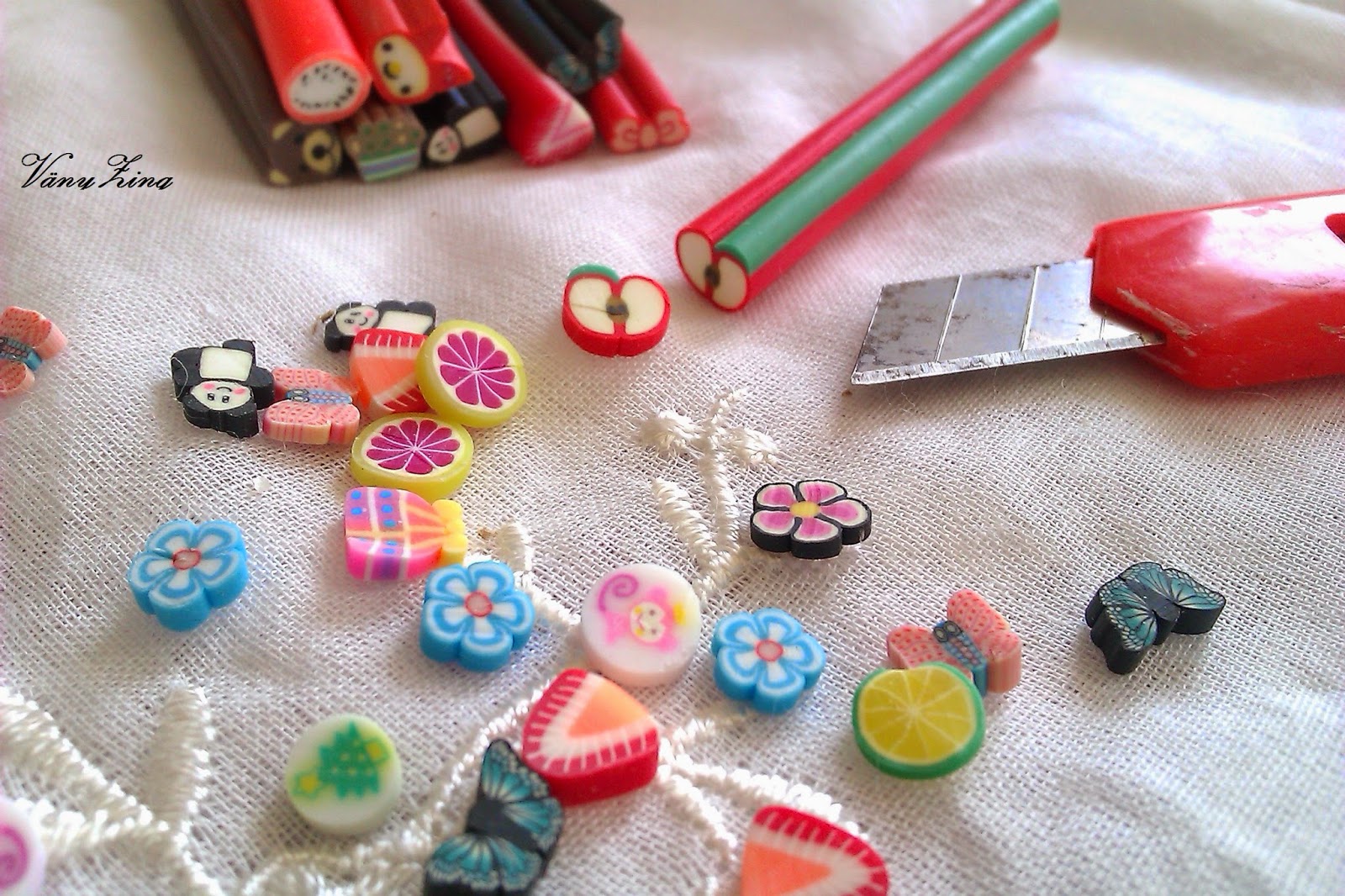 Wolken Zirkus: Do it Yourself 1# Fimo/Canes Stangen