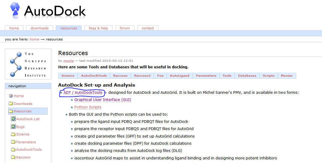 Autodock com chem: AutoDock