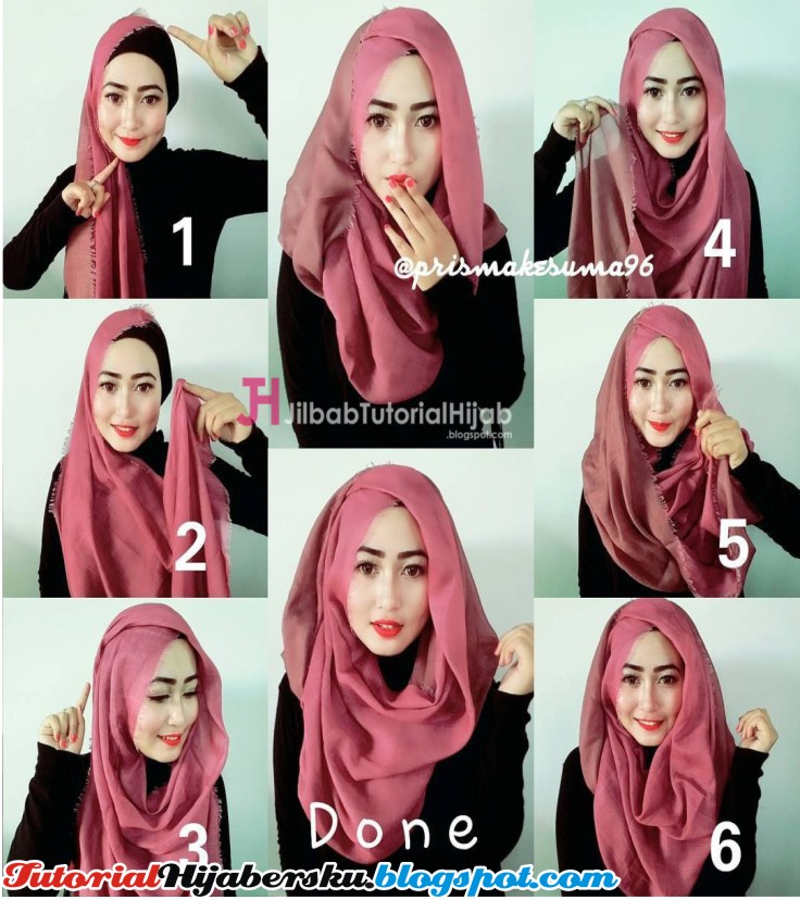 Tutorial Hijab Paduan Kebaya