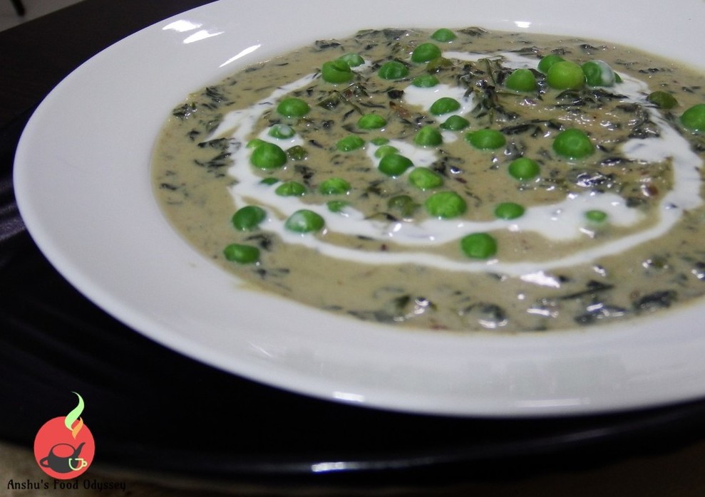 Methi Matar Malai | Fenugreek & Green Peas in Buttery Creamy Sauce