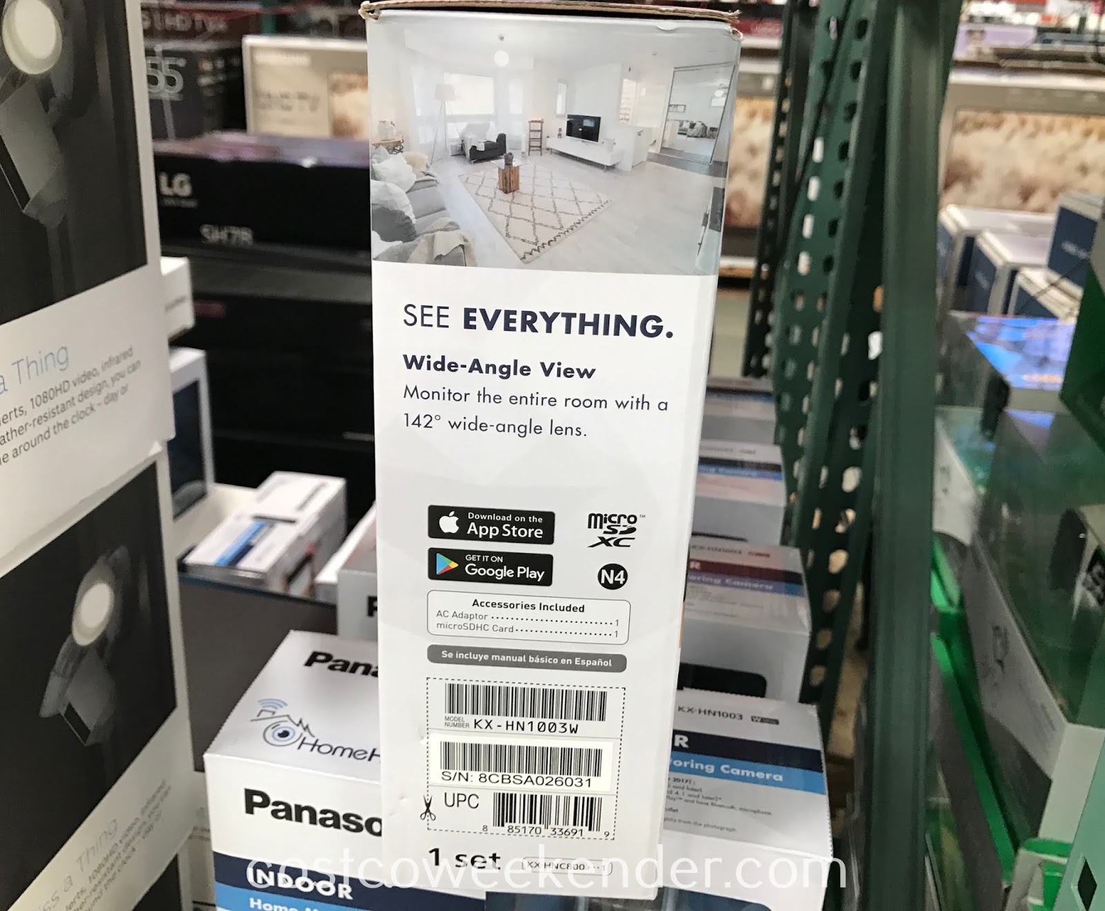 HomeHawk by Panasonic Indoor Home Monitoring Camera (KX-HN1003W ...