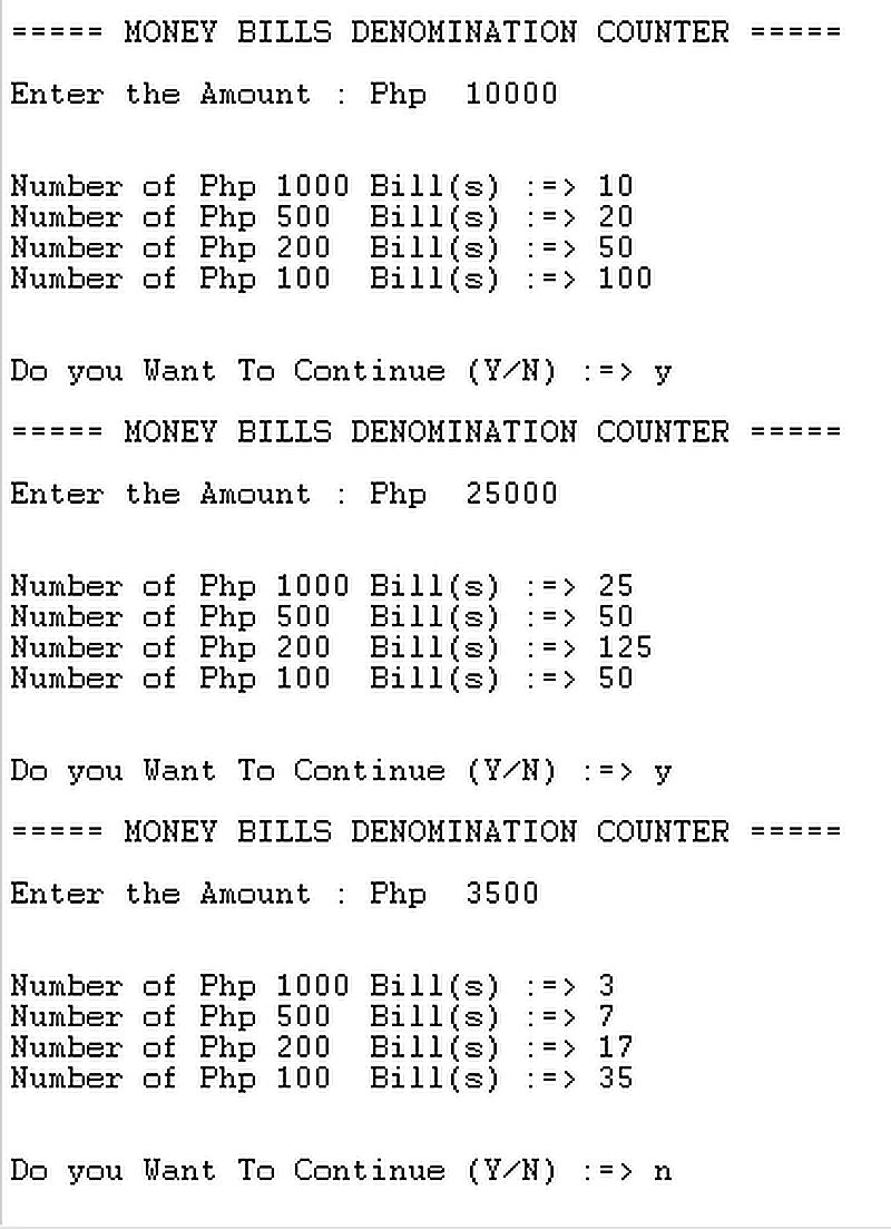 Free Programming Source Codes And Computer Programming Tutorials Money Bills Denomination