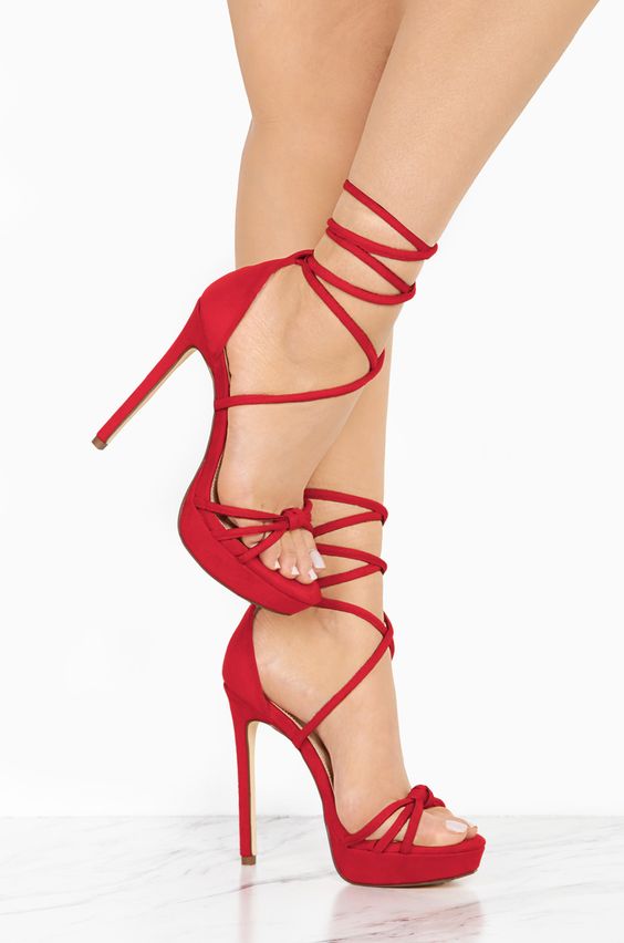 Beautiful red higheels for cute girls