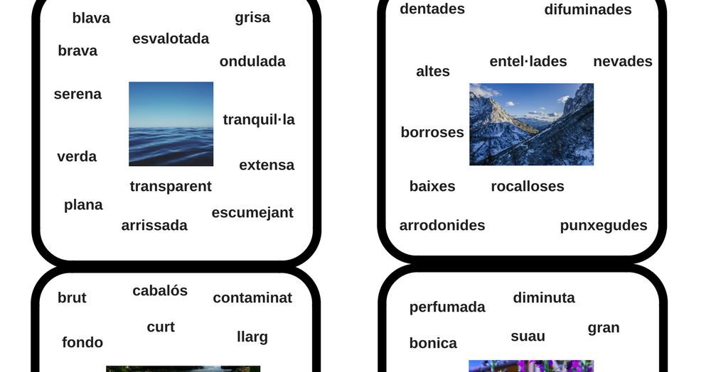 Classe de català: Adjectius per descriure (2)