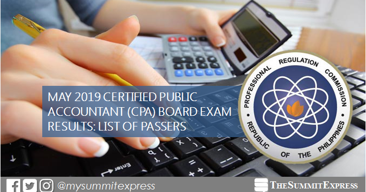 FULL RESULTS: May 2019 CPA board exam list of passers, top 10 - The ...