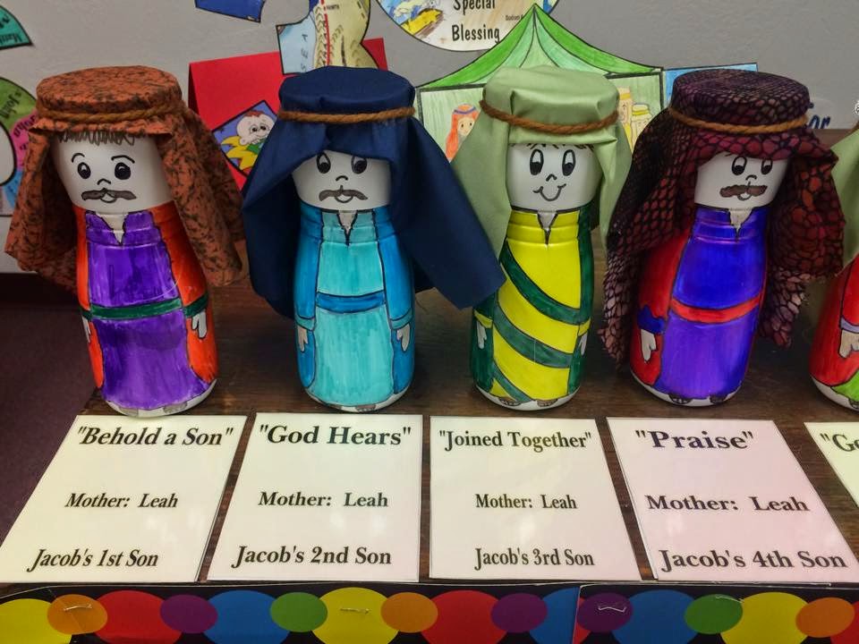 Twelve Sons of Jacob Visual Made from Gerber Puff Containers