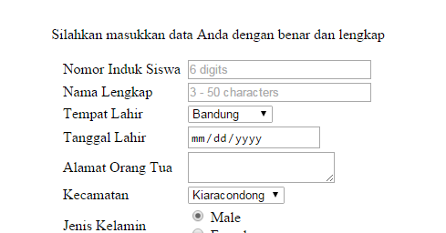 Belajar Form HTML