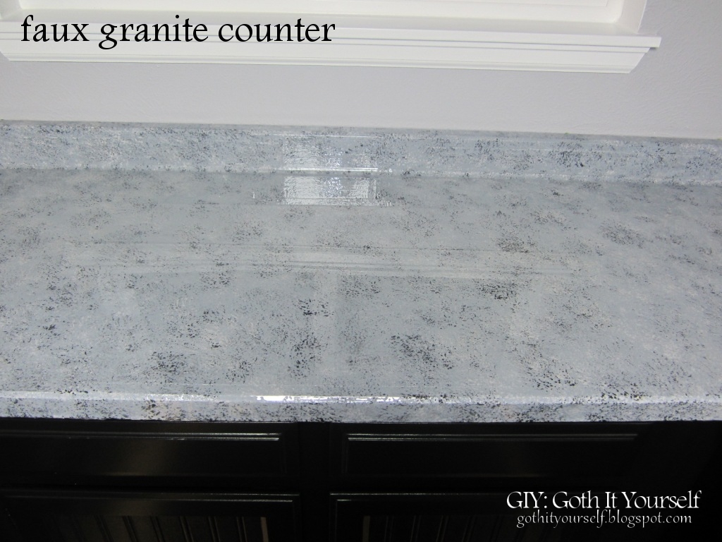 GIY: Goth It Yourself: Kitchen Makeover: Faux Granite Counter