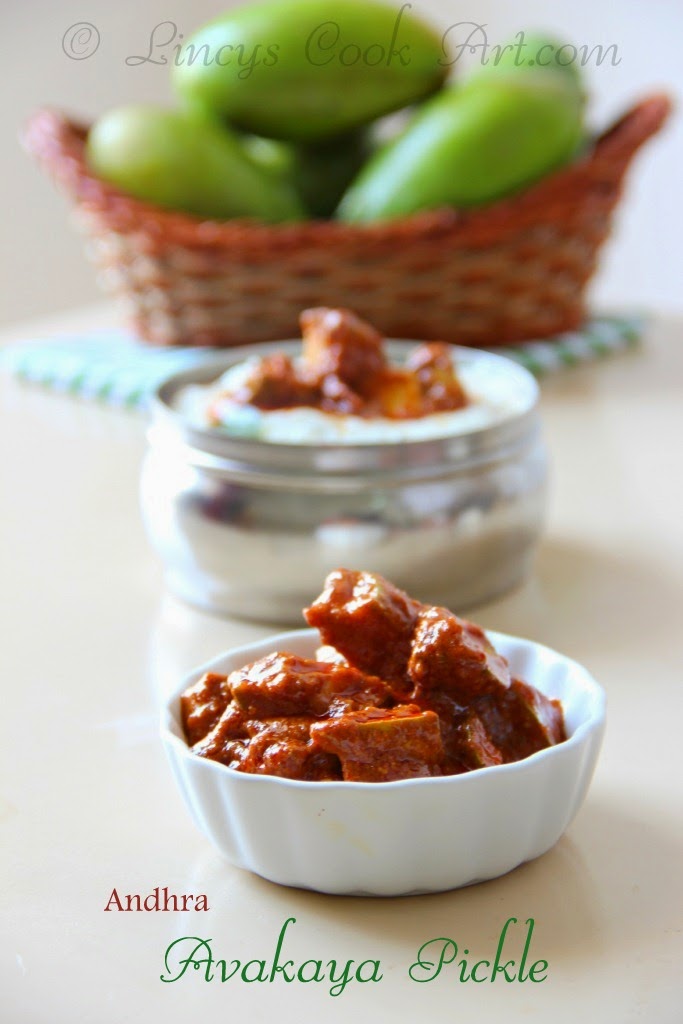 Avakaya Pickle/ Andhra Raw Mango Pickle ~ Lincy's Cook Art