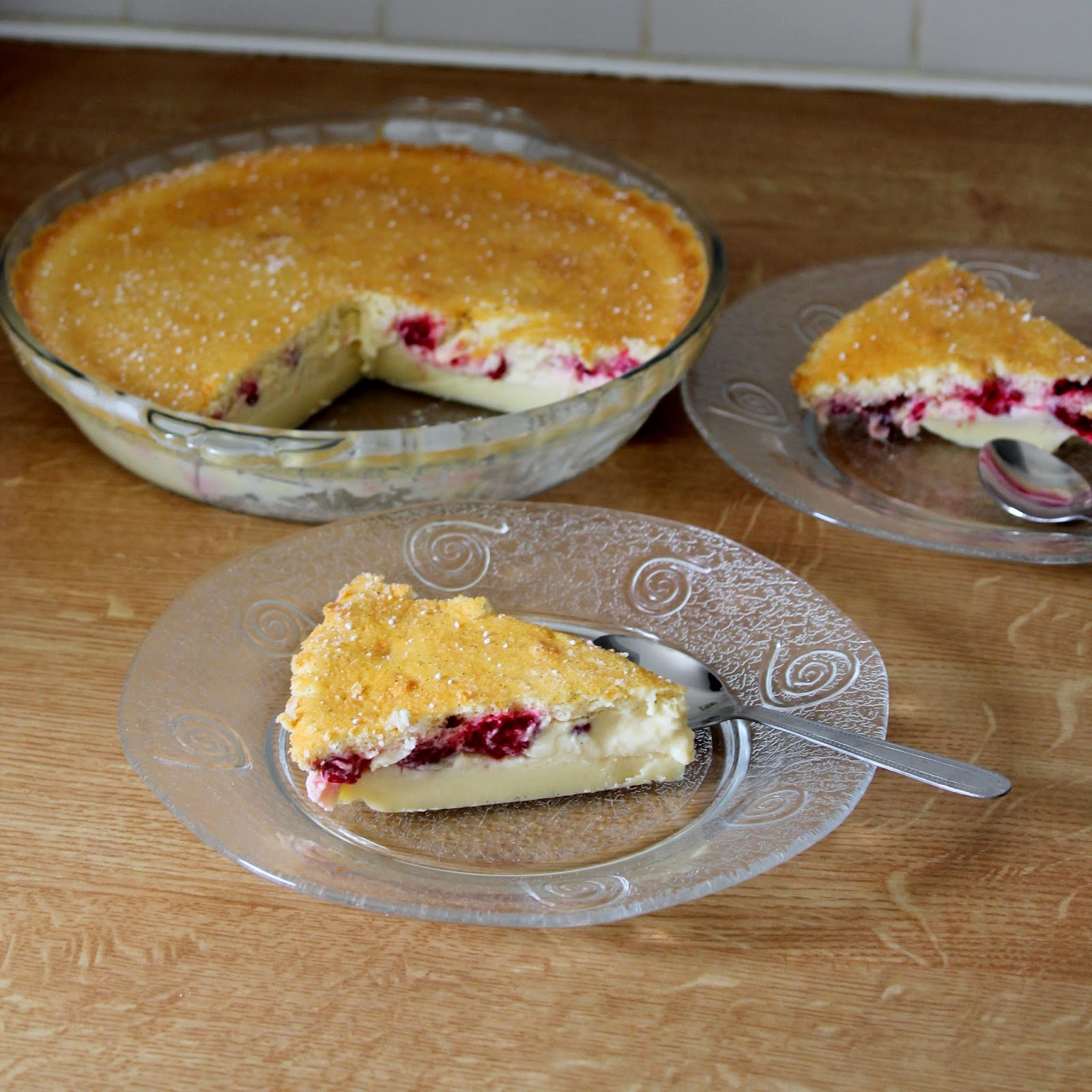 Gâteau magique vanille-fruits rouges