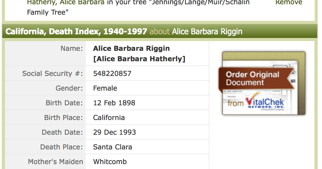 Tangled Roots and Trees: 52 Ancestors #17 -- The Mysterious "Alice B ...