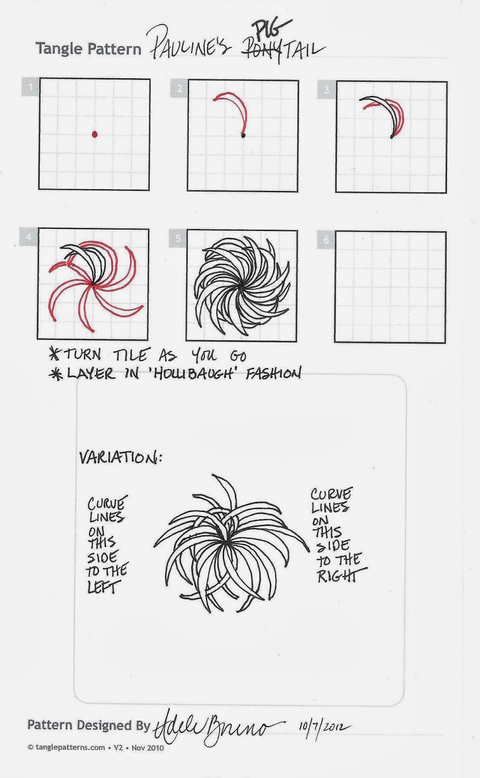 Tickled To Tangle: Pauline's Pigtail: A Pattern for a Princess