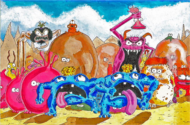 1094314437: Acrylic Painting (A3) - Flanimals