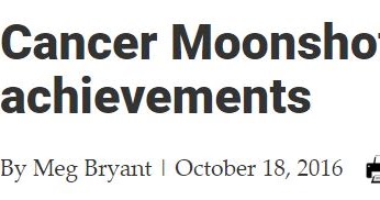 Discoveries in Health Policy: Brief Blog: Cancer Moonshot Program ...