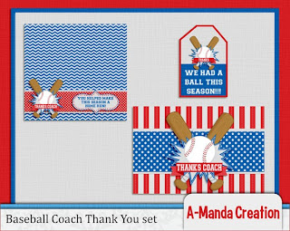 A-Manda Creation: Baseball or T-ball Coach Printable Thank You Gift