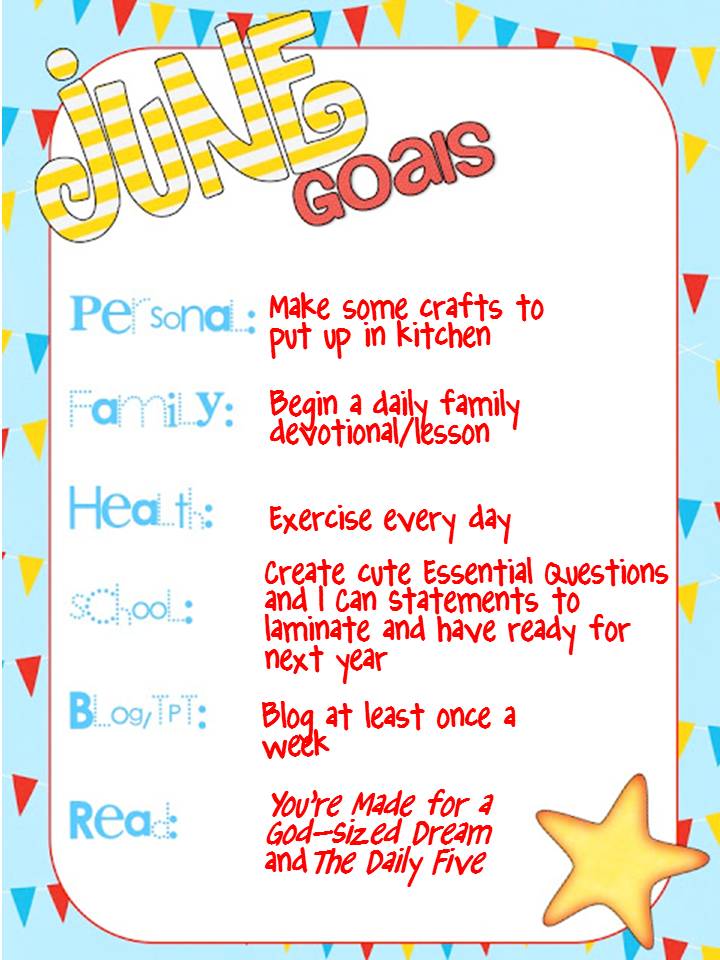 June Goals - One Happy Teacher