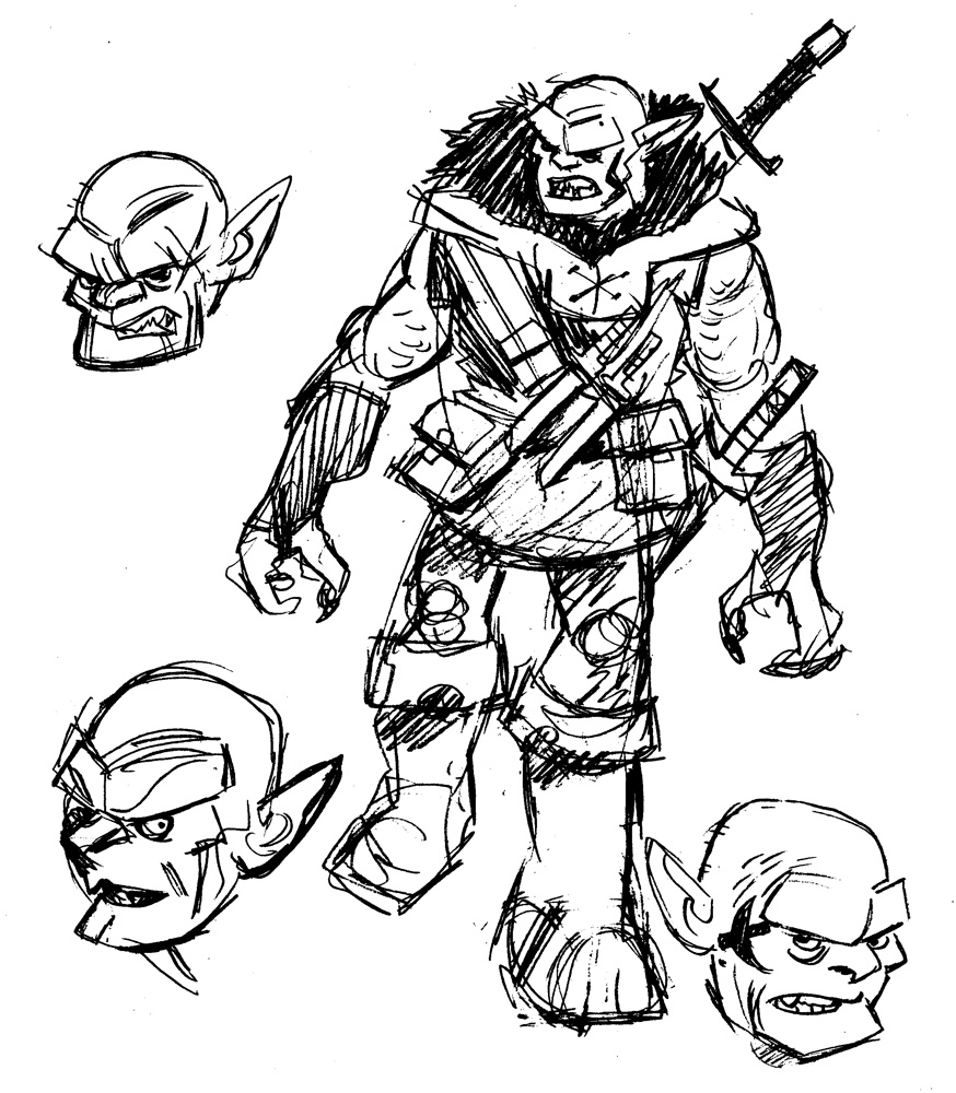 Orcs Sketchbook: Early Orcs