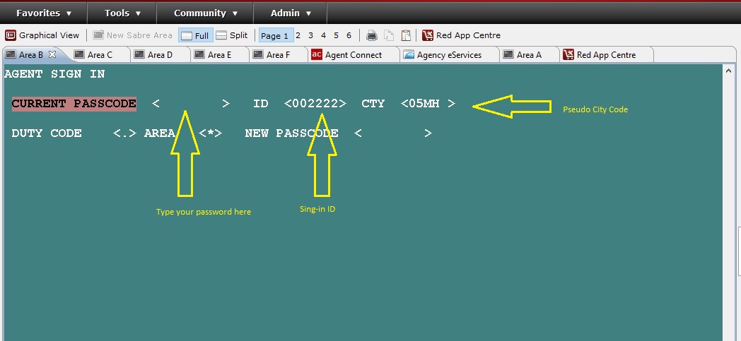 Sabre : Sing-in and Sing-out of Sabre System