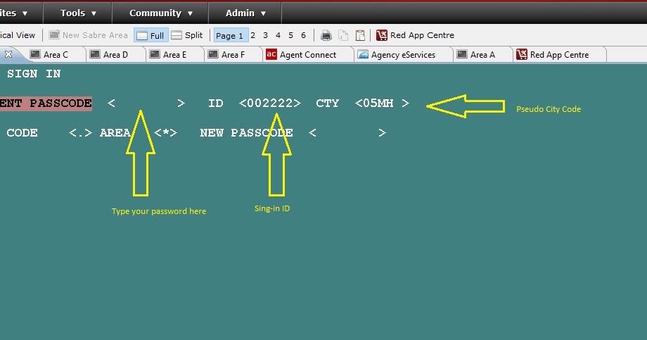 Sabre : Sing-in and Sing-out of Sabre System
