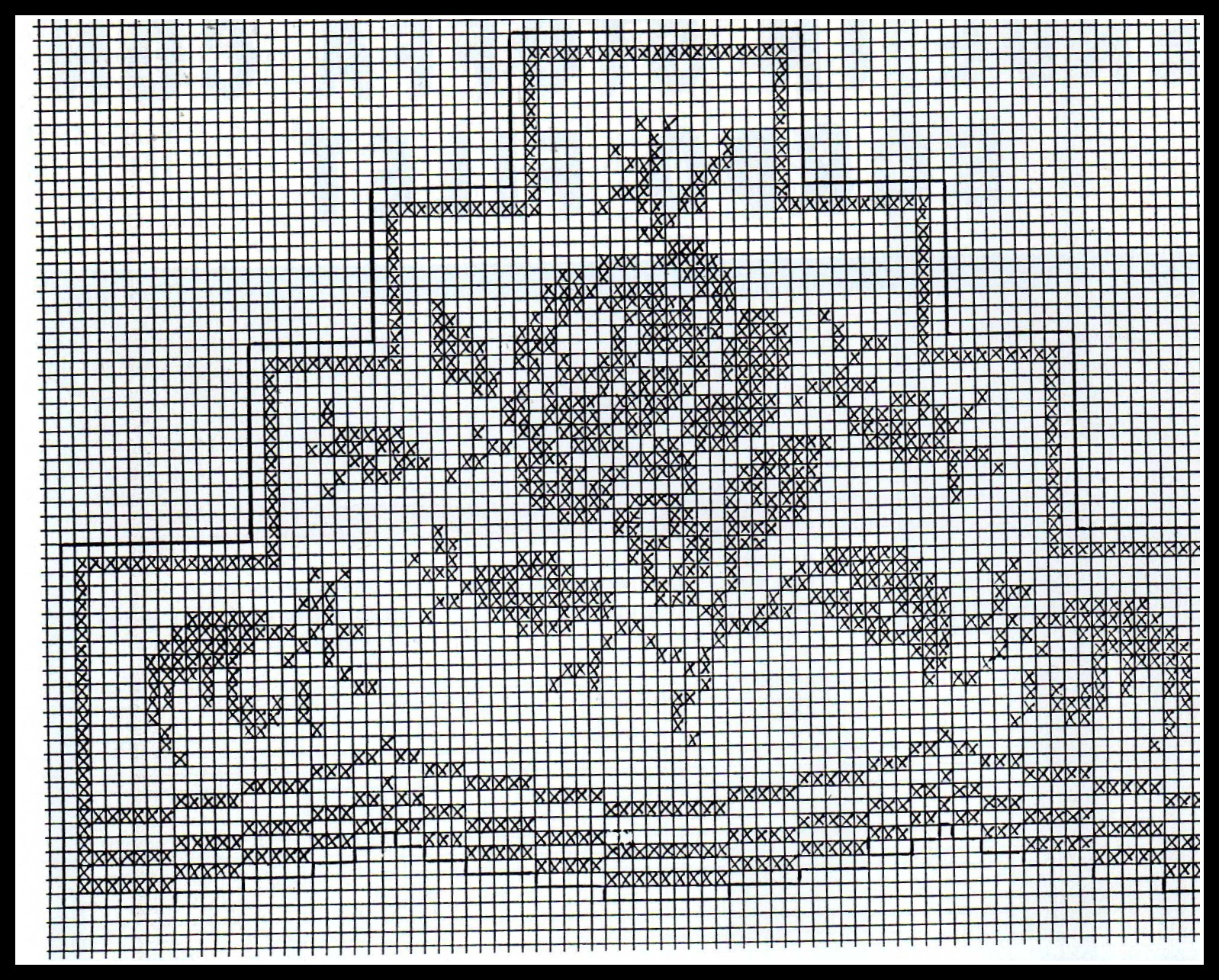 Bomboniere uncinetto battesimo: Schemi filet da stampare