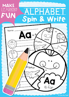Alphabet Wheels - Spin and Write! | From the Pond