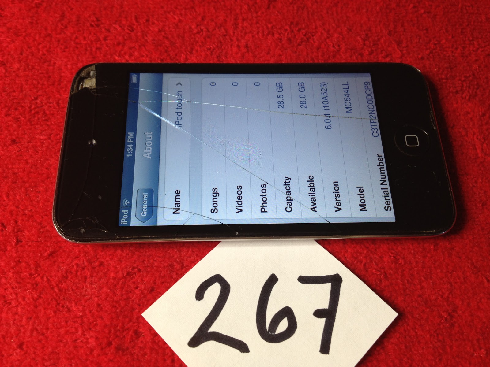 A Shoulder To Lean On: iPod Touch 4th Generation Serial Number C3TF2NC0DCP9