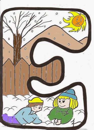 BAÚL DE NAVIDAD: Letras de invierno recortables para decorar