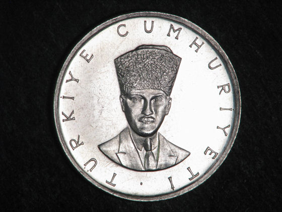 TURKEY 25 Lira Silver Commemorative Coin, 50th Anniversary of National ...