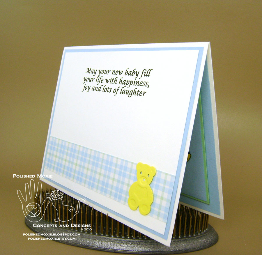 Handmade Sleeping Teddy Bear Baby Card & Teaching Bad Habits | Polished ...